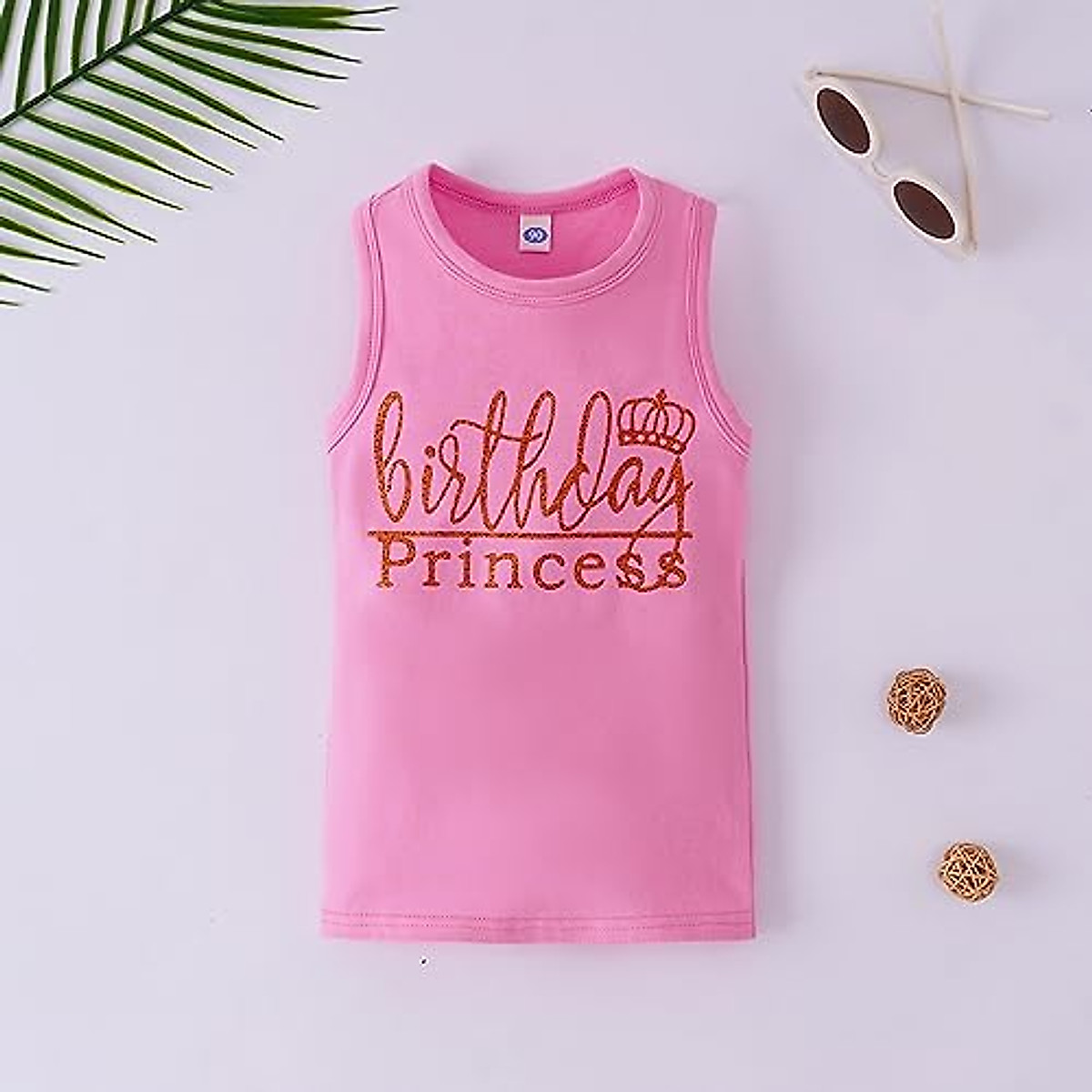 LYSMuch Kids Toddler Baby Girls Birthday Outfits Princess Vest Long Sleeve Shirt Mesh Bubble Tutu Skirt Set (A-Pink-Sleeveless, 3-4 Years)