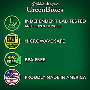 Debbie Meyer GreenBoxes 32 Piece Set – Keeps Fruits, Vegetables, Baked Goods and Snacks Fresh Longer, Reusable, BPA Free, Microwave and Dishwasher Safe, Made in USA