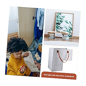 Staircase Basket Storage Bag Large Laundry Hamper Large Container Round Laundry Basket Felt Laundry Basket Stair Organizer Large Utility Tote Sundries Basket Clothes Organizer