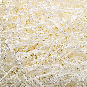 Mcfleet 2 LB Crinkle Cut Paper Shred Filler White Crinkle Paper Shredded Paper for Gift Box - Gift Basket Filler - Gift Box Stuffing for Christmas, Halloween Packaging Wrapping