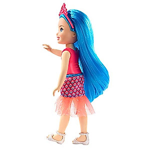 Barbie Dreamtopia Chelsea Sprite Doll, 7-inch, with Blue Hair Wearing Fashion and Accessories, Multi (GJJ94)