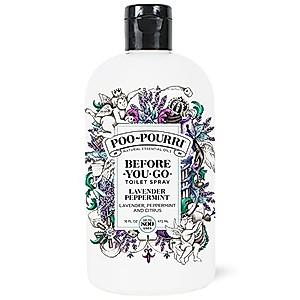 Poo-Pourri Before-You-Go Toilet Spray, Lavender Peppermint, Refill Bottle 16 Fl Oz - Lavender, Peppermint and Citrus