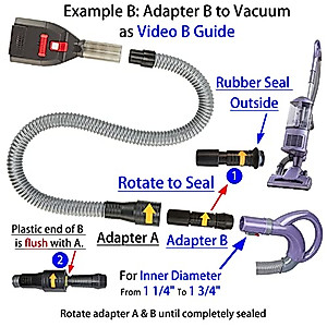 Kodahome Pet Shedding Brush Vacuum Attachment - Deshedding Tool Compatible with Most Vacuum Cleaners, Cat and Dog Hair Grooming Tool Hair Remover with Extension Hose with Universal Adapter (Universal Series)