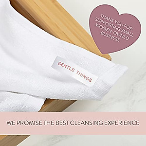 Premium Bamboo Washcloths 6 Pack - White Washcloths for Face - Gentle and Soft Washcloths for Face and Body - Natural Bamboo Baby Washcloths - Baby Wash Cloths Set - Small Face Towels 10x10