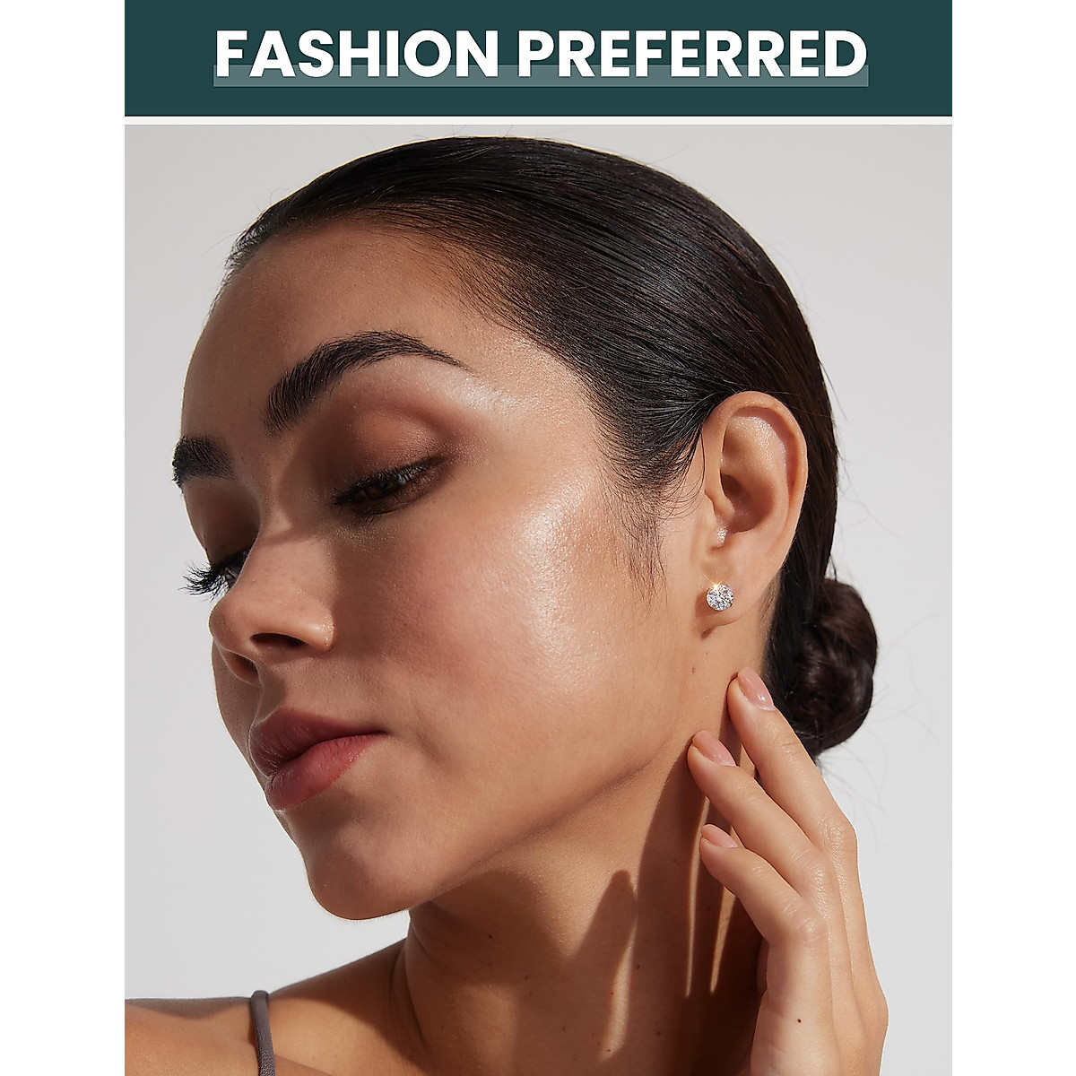 Cubic Zirconia Hypoallergenic Women's Earrings Men's Earrings Women's Earrings Cartilage Fashion Surgical Steel Screw Earrings 5 Pairs