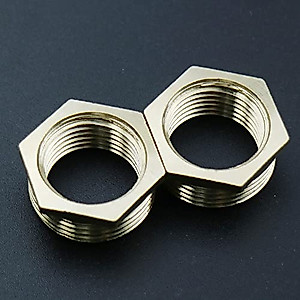 2 PACK G1/2 Female to GHT 3/4 Male Hose Adapter Brass Threaded Pipe Fitting Hose Connector Hose Coupler Water Hose Adapter Garden Hose Swivel