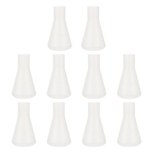 10 Pcs Plastic Flask Science Conical Flasks Conical Flask for Chemistry Scale Conical Flask Scale Flask for Laboratory Erlenmeyer Flask Experiment Scale Flask Plastic Conical Flask