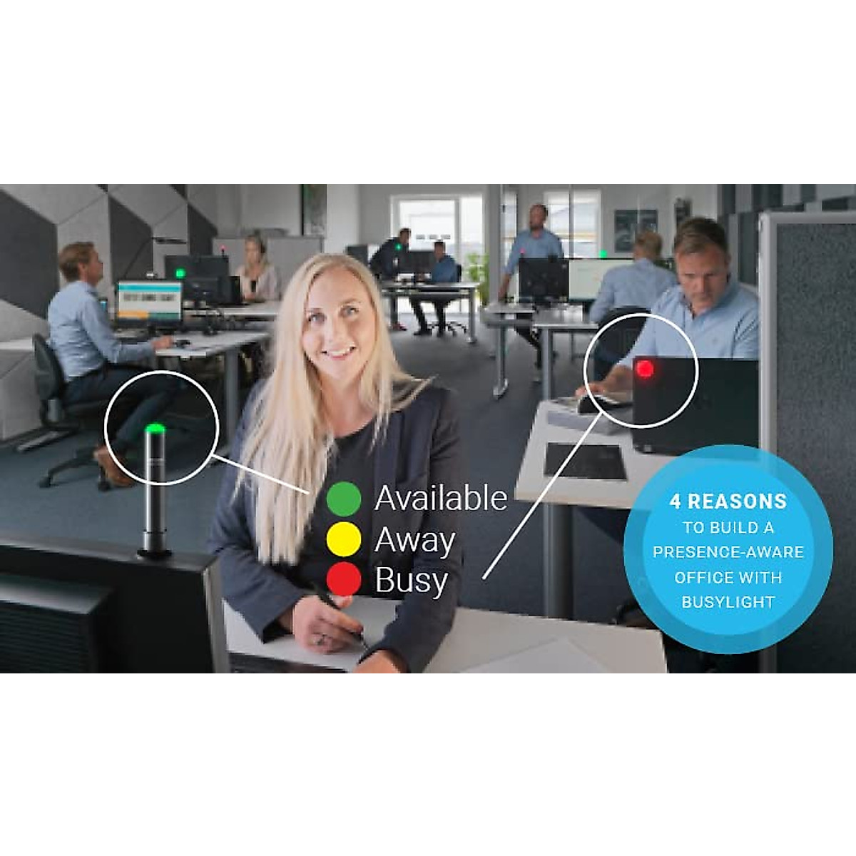 Kuando Busylight UC Alpha (15306) - Presence Light and Ringer - Do not Disturb Light - Free Busylight Software for Most UC Platforms and Softphones