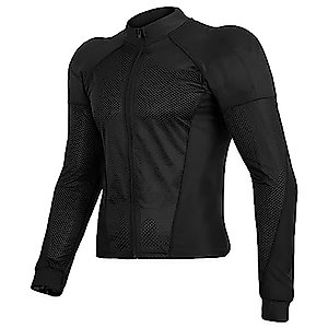 ALPHA CYCLE GEAR Motorcycle Shirt Armor Mesh Moto Riding Armour Jacket for Men and Women (as1, alpha, l, regular, regular, Black)