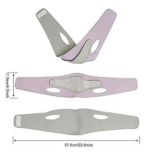 V-Line Face Chin Strap, FERNIDA Soft V Line Face Lifting Mask Chin Cheek Lift Up Band for Women and Men, Pink