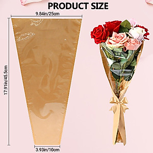 Foeipy 50pcs Flower Wrapping Paper Flower Bouquet Wrapping Paper Large Rose Tulips Sleeves Bulk Paper Flower Bouquet for Party Valentine's Day Holiday Celebration Birthday Gifts