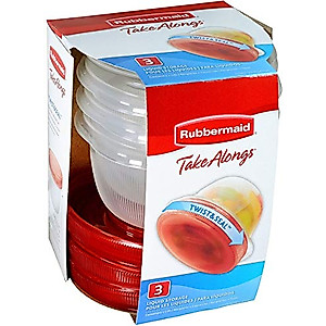 Rubbermaid TAKEALONG 3pc 2cup TWIST TOP, 1, Clear