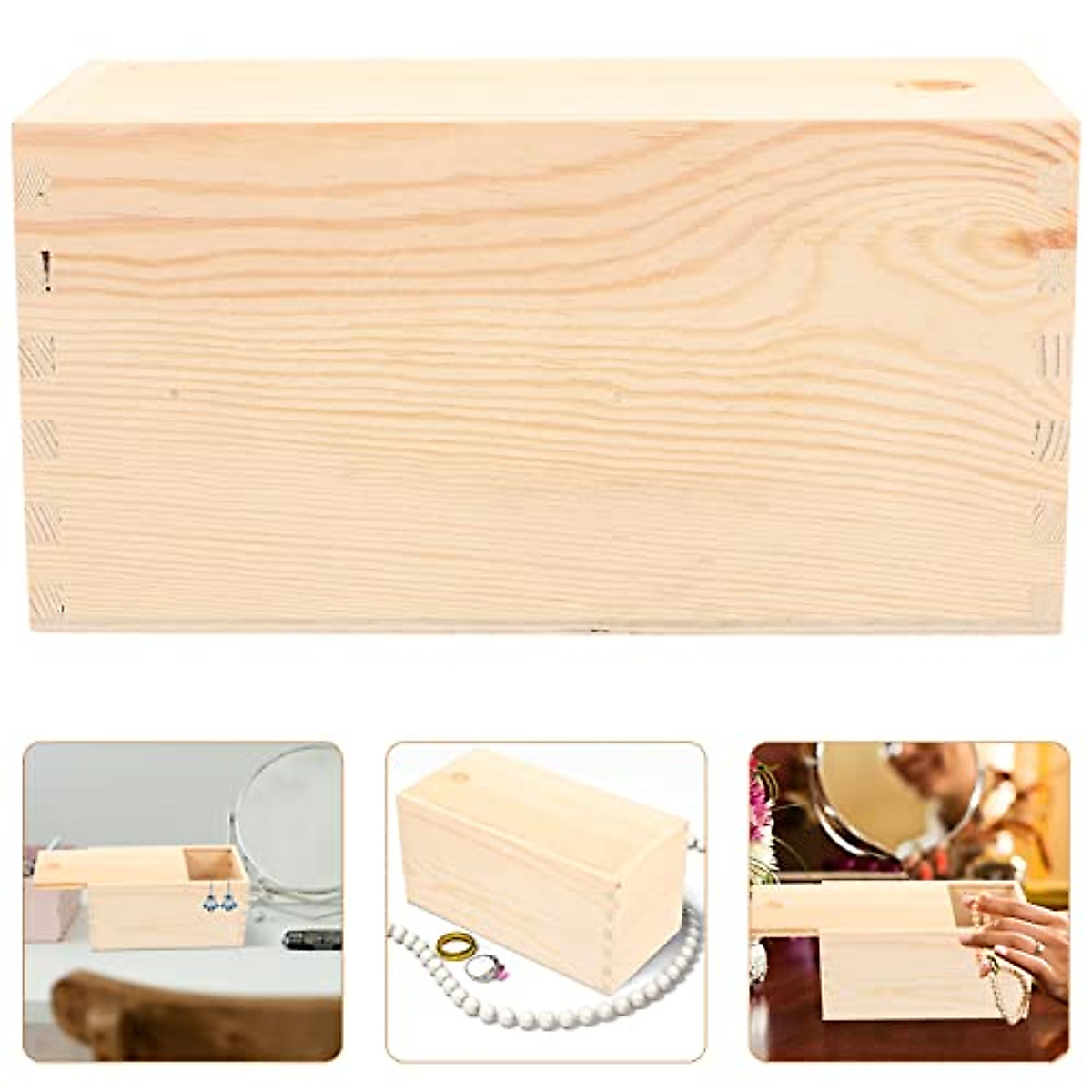 Box Box Pull Out Wooden Box Wooden Jewelry Organizer Decorative Storage Case Wooden Jewelry Holder Wood Jewelry Case Sundries Storage Case Decorative Jewelry Case Jewelry Container