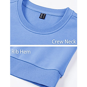 MAGCOMSEN Winter Sweatshirts For Men Bomber Sweatshirts Thick Cotton Sweatshirts Sherpa Sweatshirt Fleece Lining Casual Warm Sweatshirts Pale Blue, X-Large