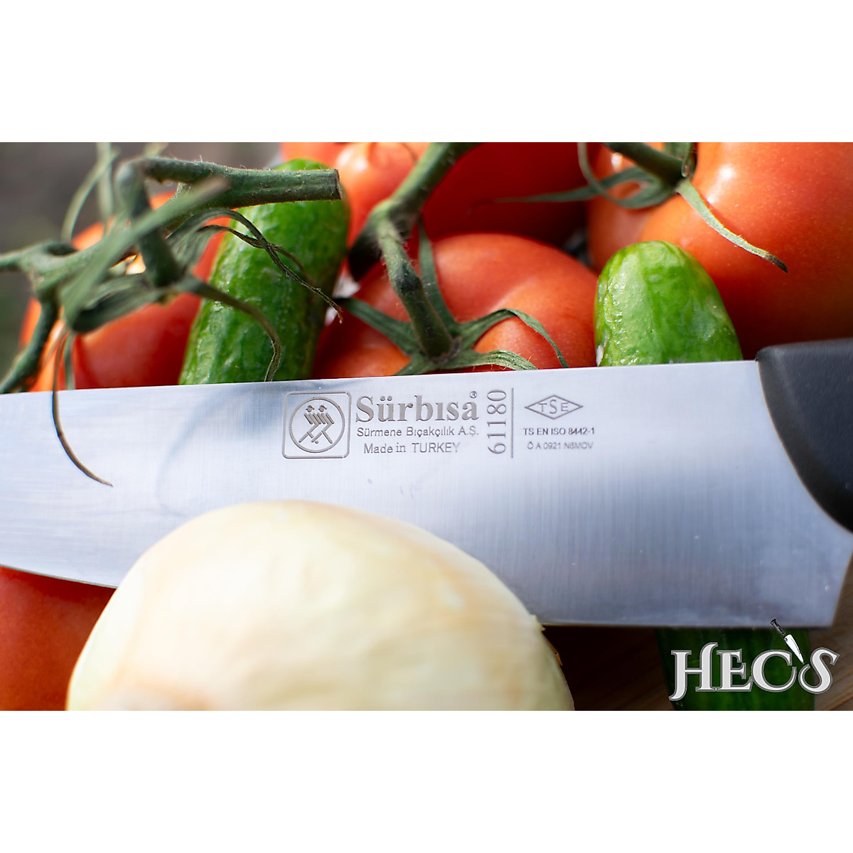 Sürbısa Chef Knives - Super Sharp 8'' Kitchen Knife, Turkish Stainless Steel Chef Knife