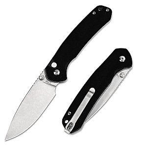 CJRB Folding Knife Pyrite (J1925) AR-RPM9 Blade and G10 Handle EDC Pocket Knife with Clip Black