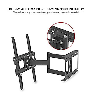 Stainless Steel Universal TV Wall Stand Base for Most 32-60 Inches Flat Curved TVs,TV Wall Box Shelf up to 35KG Tilting Height Adjustable, Max VESA 400x400mm