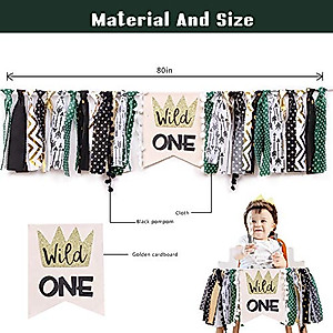 Wild one 1st Birthday Banner - Wild One Decoration, A High Chair Banner, A Wild Side Banner, Inspired by Wild Creatures, Photo Props, Where There are Wild Things.