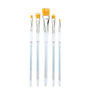 Aqualon Royal & Langnickel Wisp Flat Artist Brush Set, 5-Piece