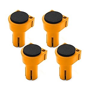 POWERTEC 71188 Deluxe Bench Dog | 4 Pack | Non Marring Durable Nylon| with Grommet Bench Brake Inserts Made of Premium Nonslip EVA| for 3/4" Dog Holes | A Woodworking Shop Essential (Color May Vary)