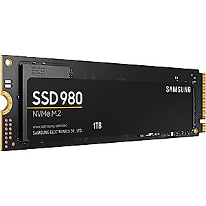 SAMSUNG 980 SSD 1TB PCle 3.0x4, NVMe M.2 2280, Internal Solid State Drive, Storage for PC, Laptops, Gaming and More, HMB Technology, Intelligent Turbowrite, Speeds of up-to 3,500MB/s, MZ-V8V1T0B/AM