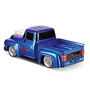 QFX Bluetooth 1956 Pickup Truck Replica Speaker, 3-inch Speakers, Hands Free Link, Built-in Microphone, FM Radio and LED Party Lights, Blue - BT-1956 BL