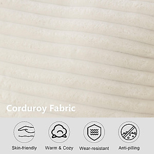 110" Cloud Sectional Couch with Comfy Chaise, Corduroy Cloud Couch L Shape Sofa with Deep Seat, Minimalist Modular Couches Sleeper for Living Room Bedroom Apartment Lounge