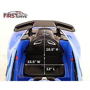 Bugatti Divo - Blue- Dual Motor Electric Power Ride On Car W/Parental Remote, MP3, Aux Cord, Bluetooth, Led Headlights, and Premium Wheels- by First Drive (Blue)