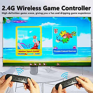 Great Boy 32 Bit TV Video Game Center for Kids with Build in 30 Somatic Games and 30 Wireless Controller Puzzle Casual Games Toy Birthday for Boys Girls (TV Games)