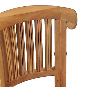 vidaXL Solid Teak Wood Bar Stool - Scandinavian-Style Indoor/Outdoor Seating Ideal for Kitchen, Dining Room and Garden Area - Durable Weather Resistant Finish