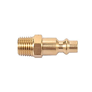 Brass 1/4-Inch NPT Male Industrial Air Hose Quick Connect Adapter,Air Coupler and Plug Kit,Air Compressor Fittings 10pcs (Male NPT)