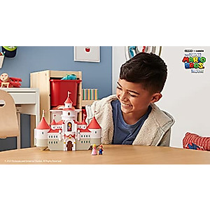 THE SUPER MARIO BROS. MOVIE – Mushroom Kingdom Castle Playset with Mini 1.25” Mario and Princess Peach Figures
