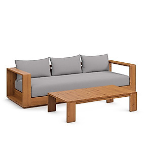 Modway Tahoe Outdoor Furniture, Natural Light Gray