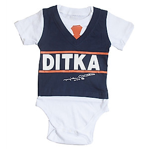 Ditka Kids Gridiron Clothing Da Coach Vest Short Sleeve Onesie (6 Month) Navy Blue