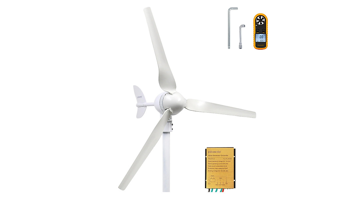 Pikasola Wind Turbine Generator 400W 12V, Wind Generator Kit with ...