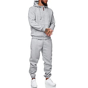HHGKED Sweat suits men Tracksuits 2 Piece sets Athletic Jogging suits Casual Outfits for men