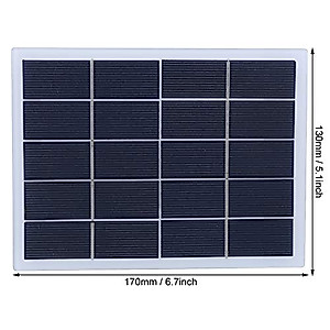 Silicon Solar Panel, DC Output Charger Solar Panel Charger, 3W 5V Solar Battery for DIY Outdoor Garden Light