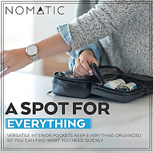 NOMATIC Toiletry Bag for Travel - Great for Travel Size Toiletries - Travel Essentials Wash Bag - Travel Makeup Bag, (Black), Large V2
