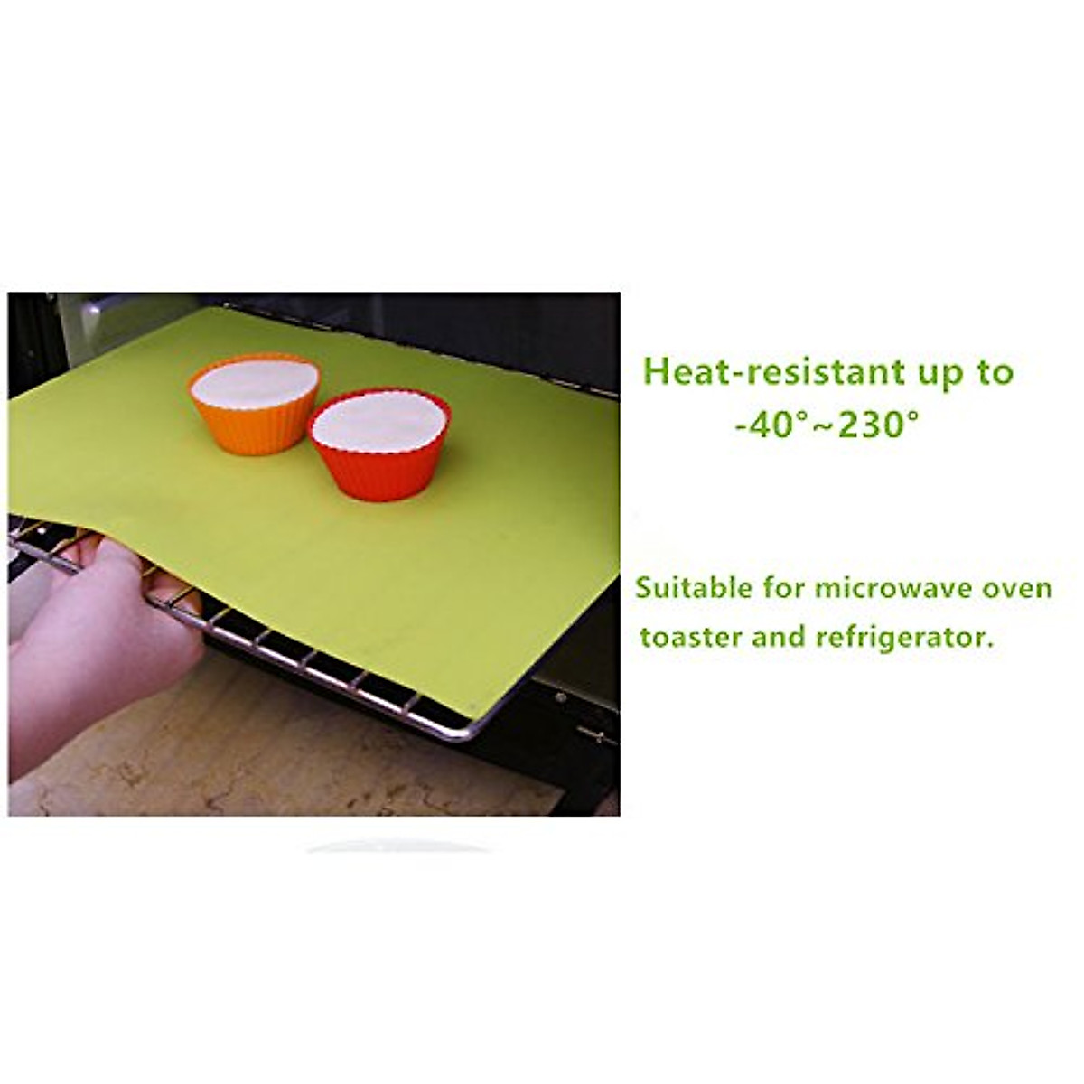 CozzKit Rectangle 3040cm Silicone Place Mats Heat Resistant Non Slip Table Mats (Red)