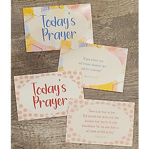 CrownJewlz Christian Floral Splash Prayer & Scripture Cards, 2 Assorted Sets (20 ct Each), (PRAY-00-2)