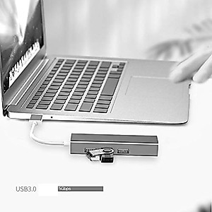 SHYPT One-to-Three Type-c to Gigabit Network Card Usb3.0 to Network Splitter Rj45 Converter