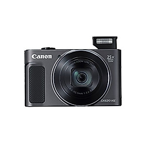 Canon PowerShot SX620 Digital Camera w/25x Optical Zoom - Wi-Fi & NFC Enabled (Black) (Renewed)