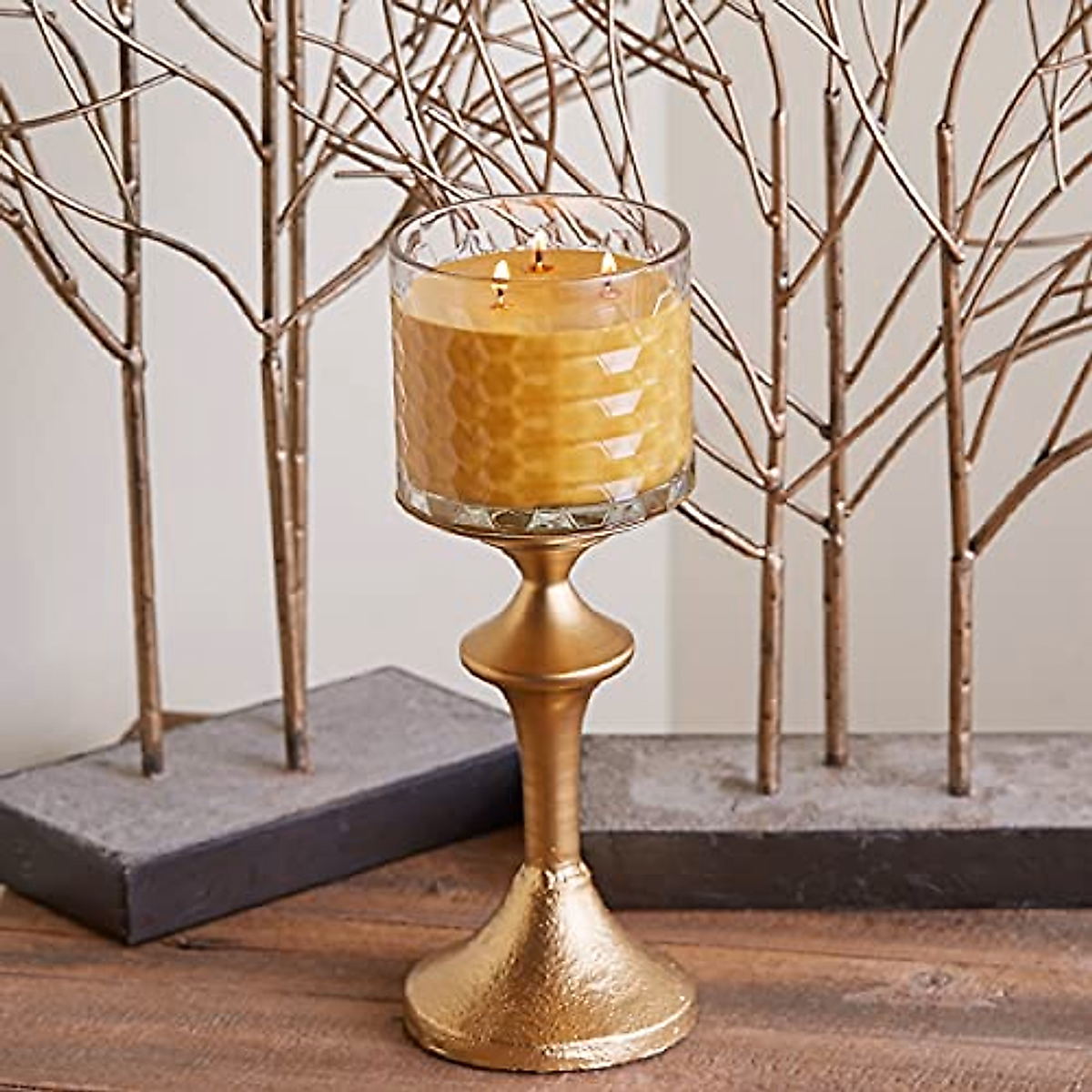 Root Candles Honeycomb Beeswax Blend Scented Candle, 12-Ounce, Bourbon Pear