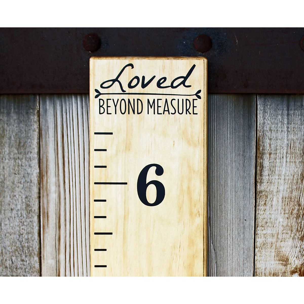 Little Acorns DIY Vinyl Growth Chart Ruler Decal Kit, Loved Beyond Measure
