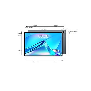Tablet Computer, TeclastT40 Plus 10.4 Inch Android 11 Tablet 2000×1200 IPS 8GB RAM 128GB ROM Dual 4G Network and Ac Dual-Band WiFi Bluetooth 5.0 (Tablet with Bluetooth Keyboard)