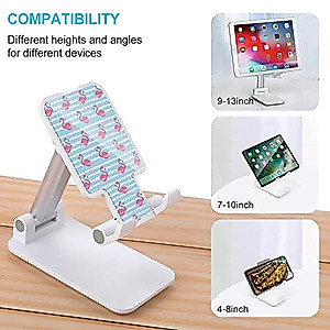 Flamingo Foldable Desktop Cell Phone Holder Portable Adjustable Stand for Travel Desk Accessories