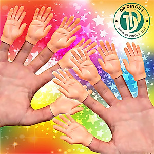 Finger Hands - 10 Pack – Premium Rubber Little Tiny Finger Hands – Fun and Realistic Design – Ideal for Puppet Show, Gag Present, Fun for All Kids!