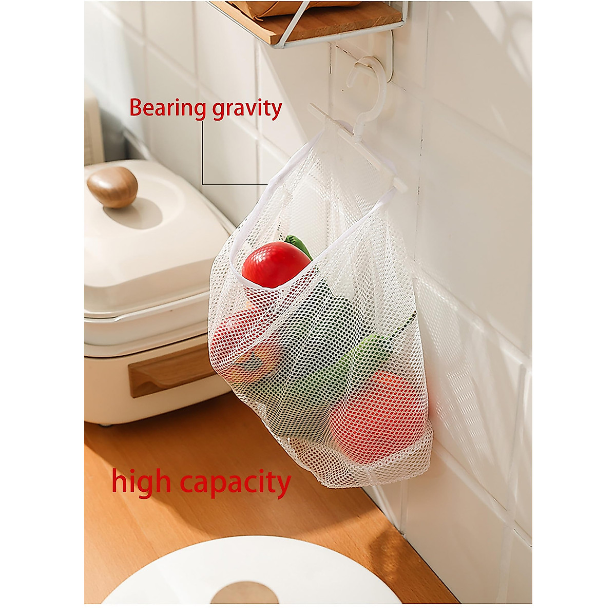 FOKAI Mesh laundry bags for delicates, laundry bag, drying rack clothing, laundry bags mesh wash bags and fruit and vegetable storage. nailless, lingerie bags for washing delicate 2Pc (white), TC0326