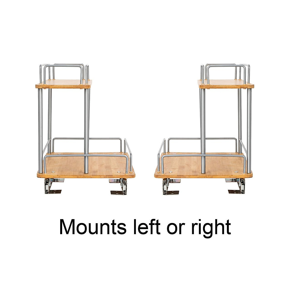 Household Essentials 1265B-1 Glidez Under Sink Sliding Organizer | Pull Out Cabinet Shelf | Wood | 11.5 Inches Wide