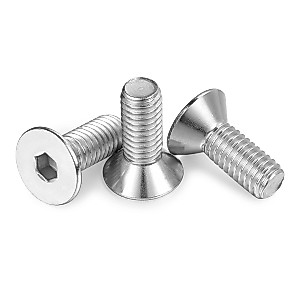 M10-1.5 × 25MM DIN7991 of 304 Stainless Steel Countersunk Screw Bolt Fully Thread Flat Head Socket Cap Screws Metric 10PCS